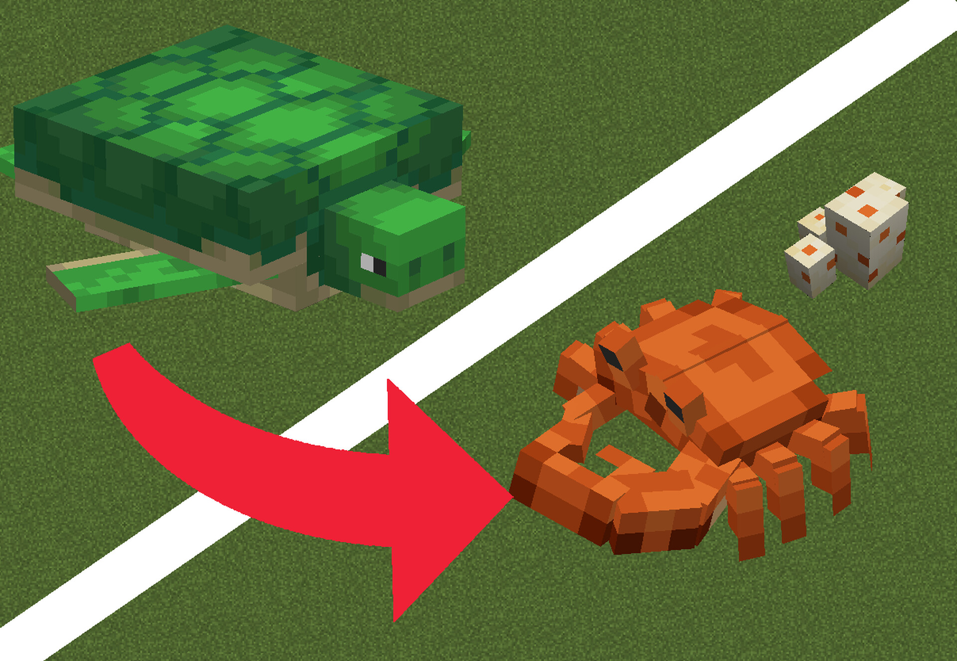 turtle to crab! [bedrock] Minecraft Texture Pack