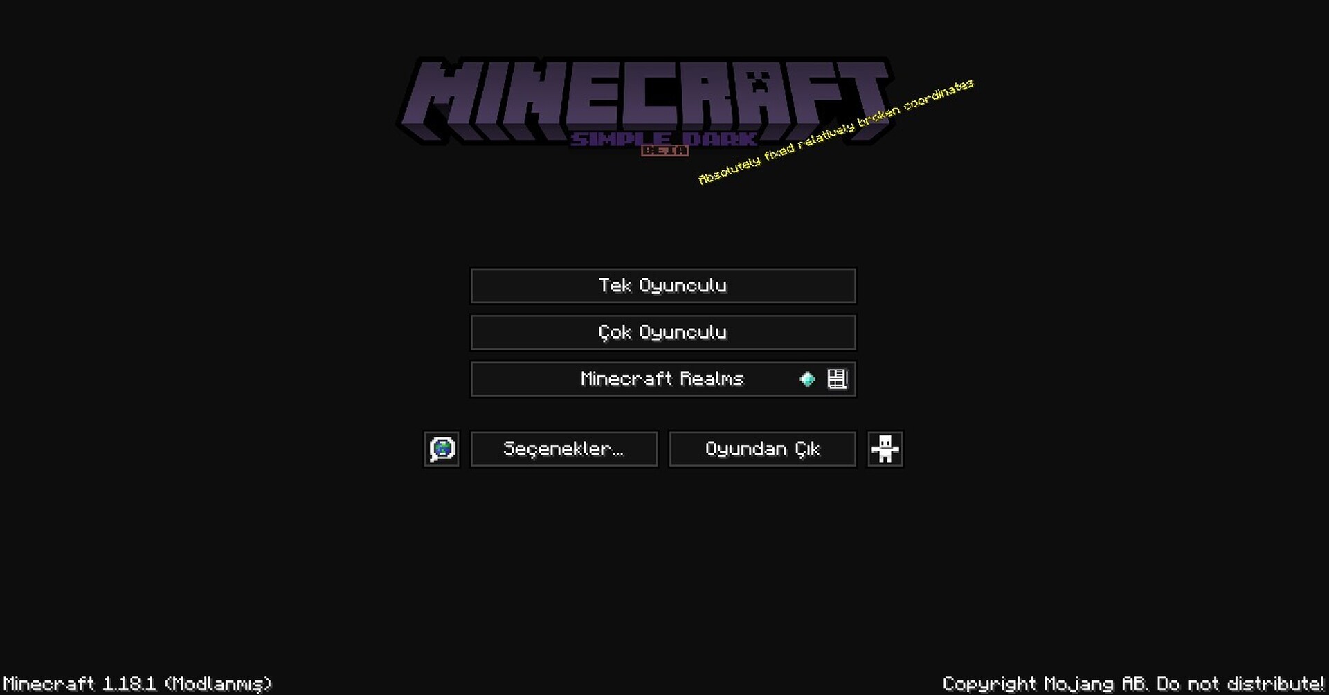 Minecraft Simple Dark Theme Minecraft Texture Pack
