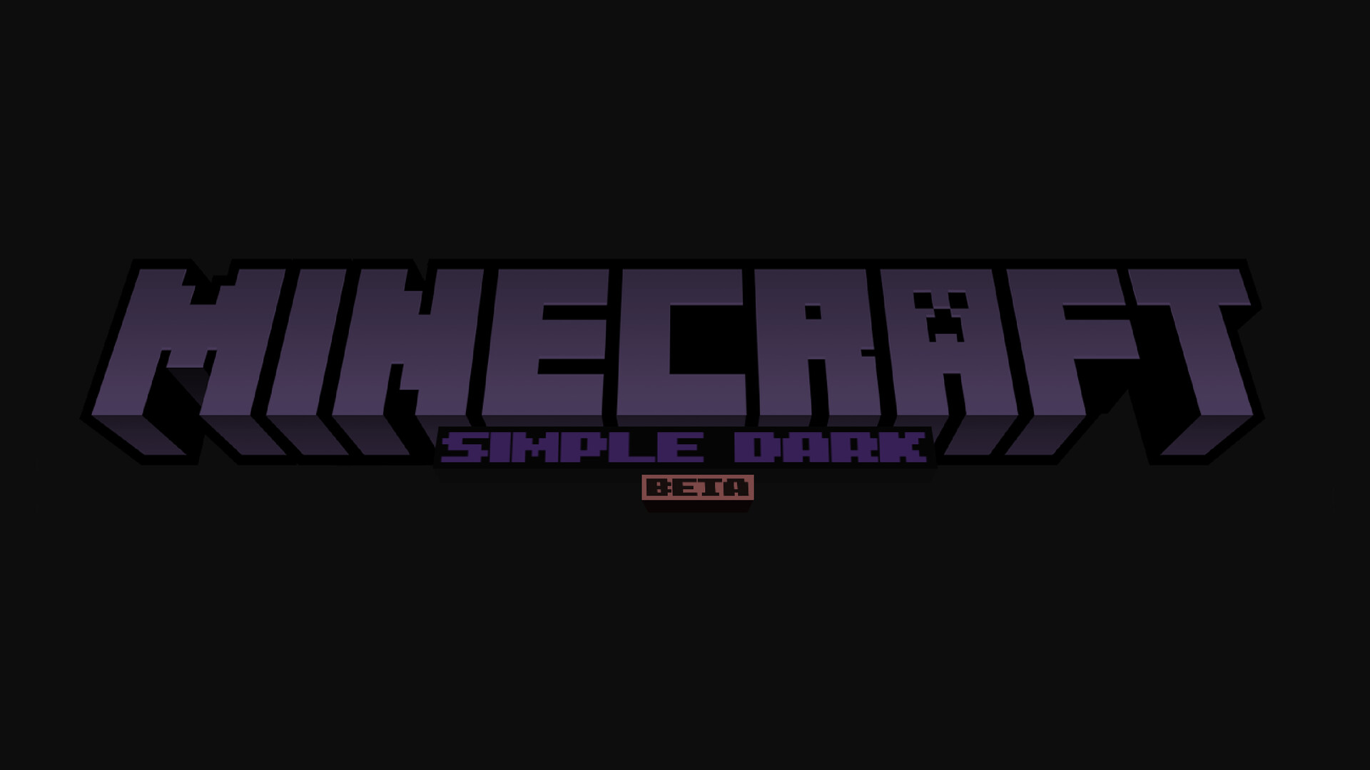 Minecraft Simple Dark Theme Minecraft Texture Pack