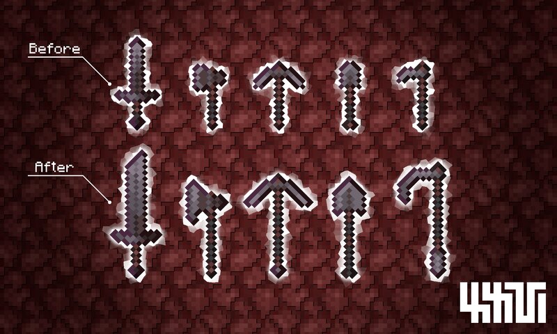 XXVI's Tweaked Netherite Tools Minecraft Texture Pack