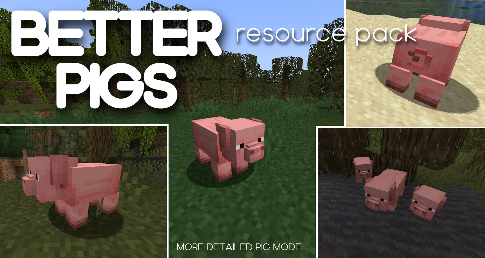 Saku's Better Pigs Minecraft Texture Pack