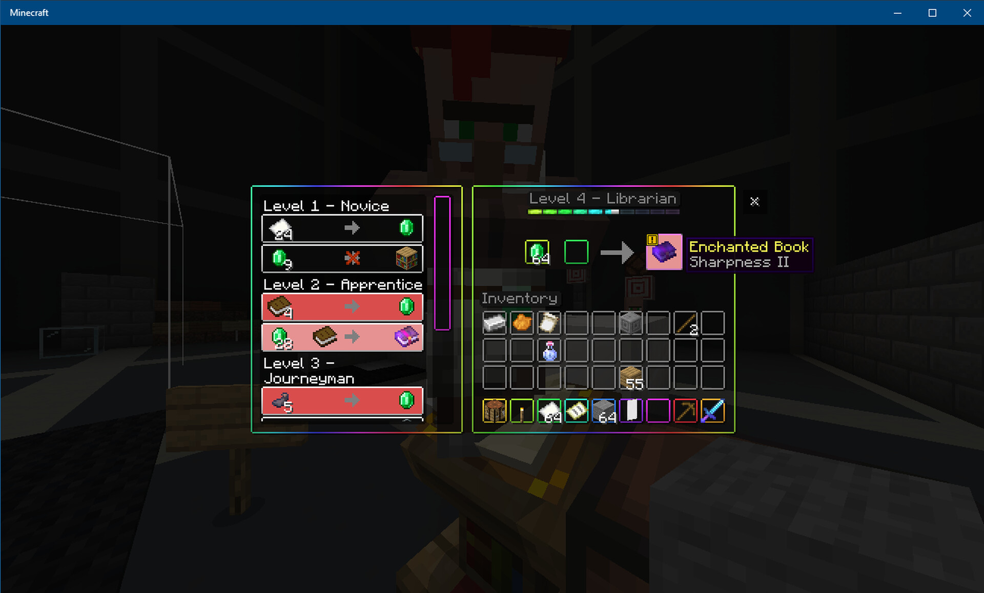 Animated RGB XP Bar + Hotbar + Inventory GUI for MC Bedrock Minecraft ...