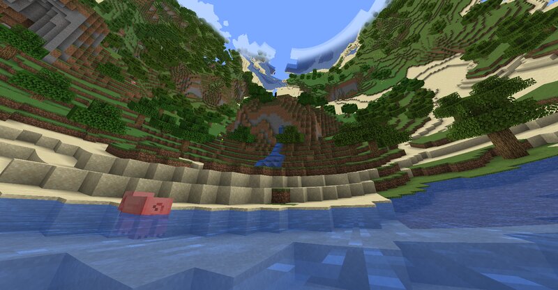 Curved World Shader Minecraft Texture Pack
