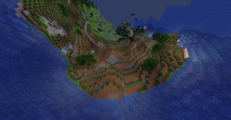 Curved World Shader Minecraft Texture Pack