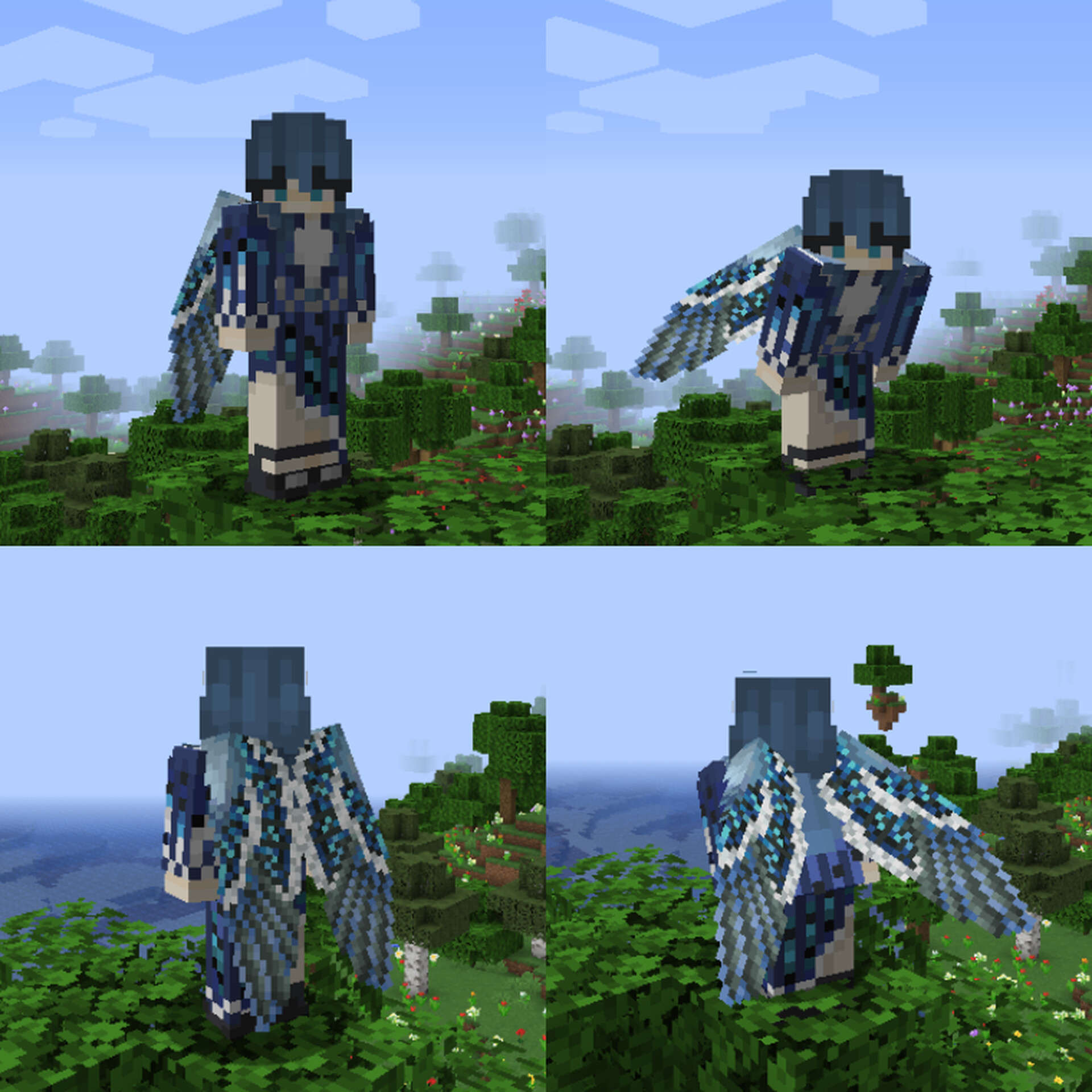 Blue Jay Wings Elytra Minecraft Texture Pack
