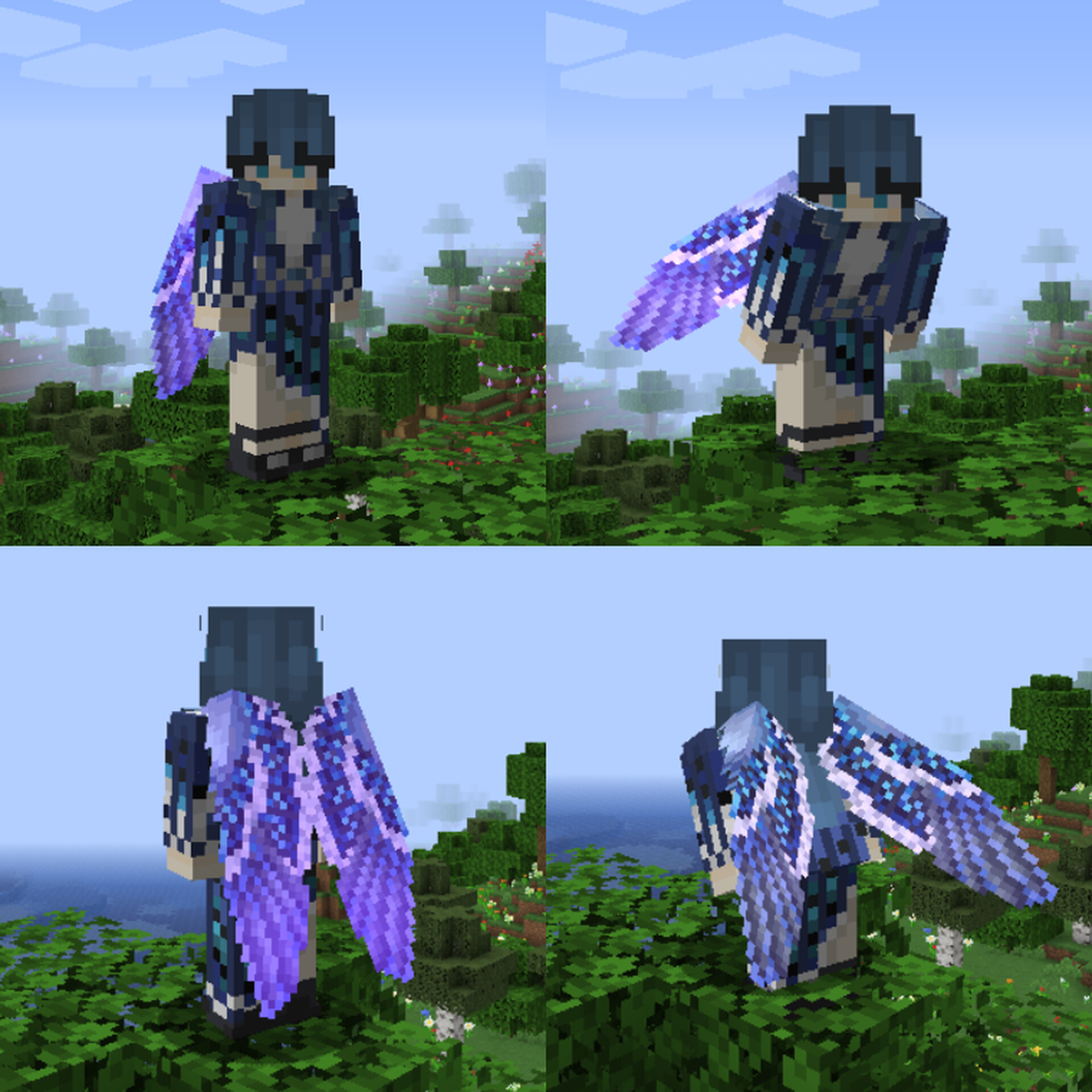 Blue Jay Wings Elytra Minecraft Texture Pack