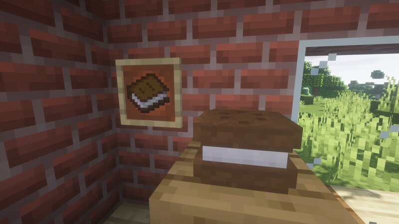 Cake replaced by 3D Biscuit Minecraft Texture Pack