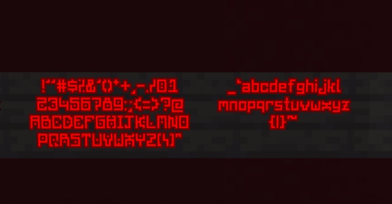 Rubixube's custom font Minecraft Texture Pack