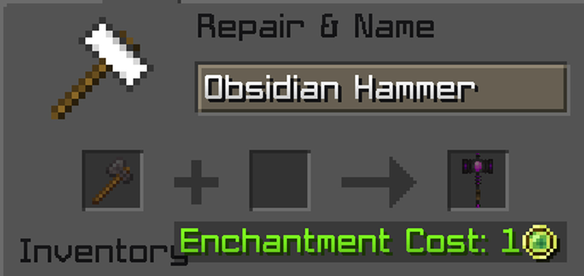 CIT Obsidian Hammer Minecraft Texture Pack