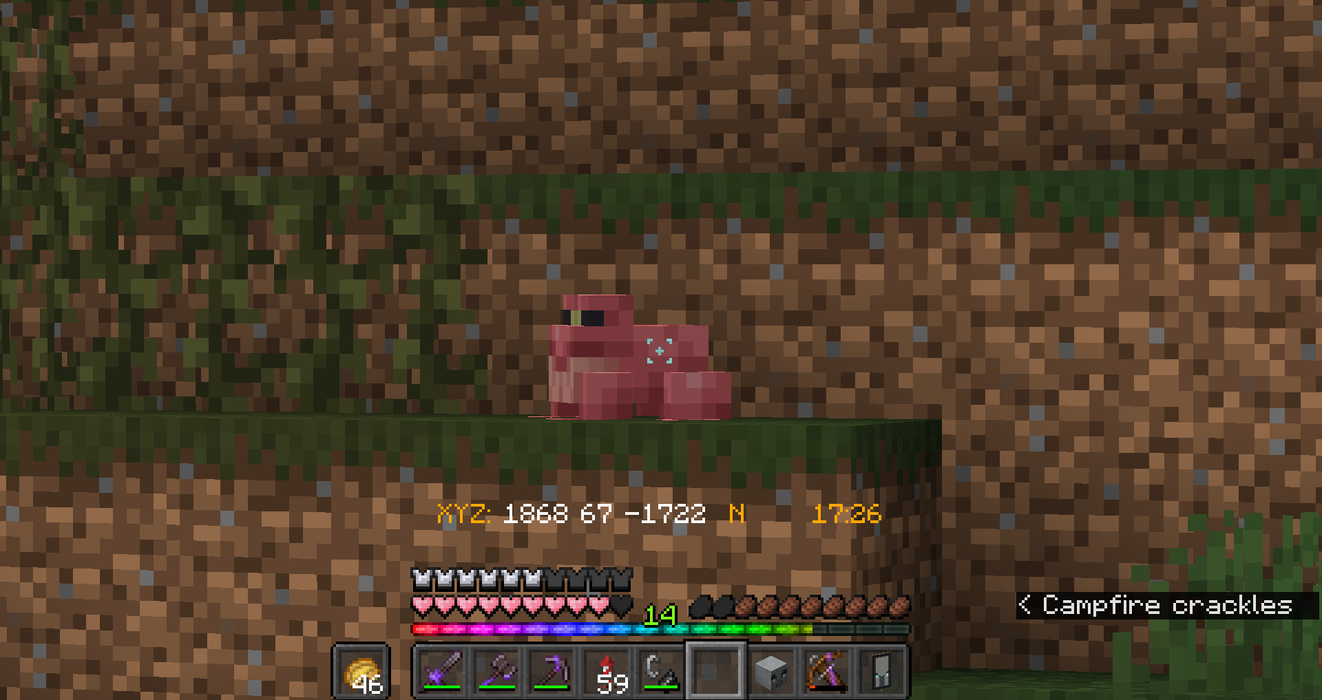 pink warm frog Minecraft Texture Pack