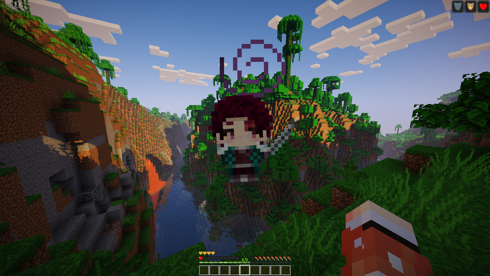 Tanjiro Totem of Undying Minecraft Texture Pack