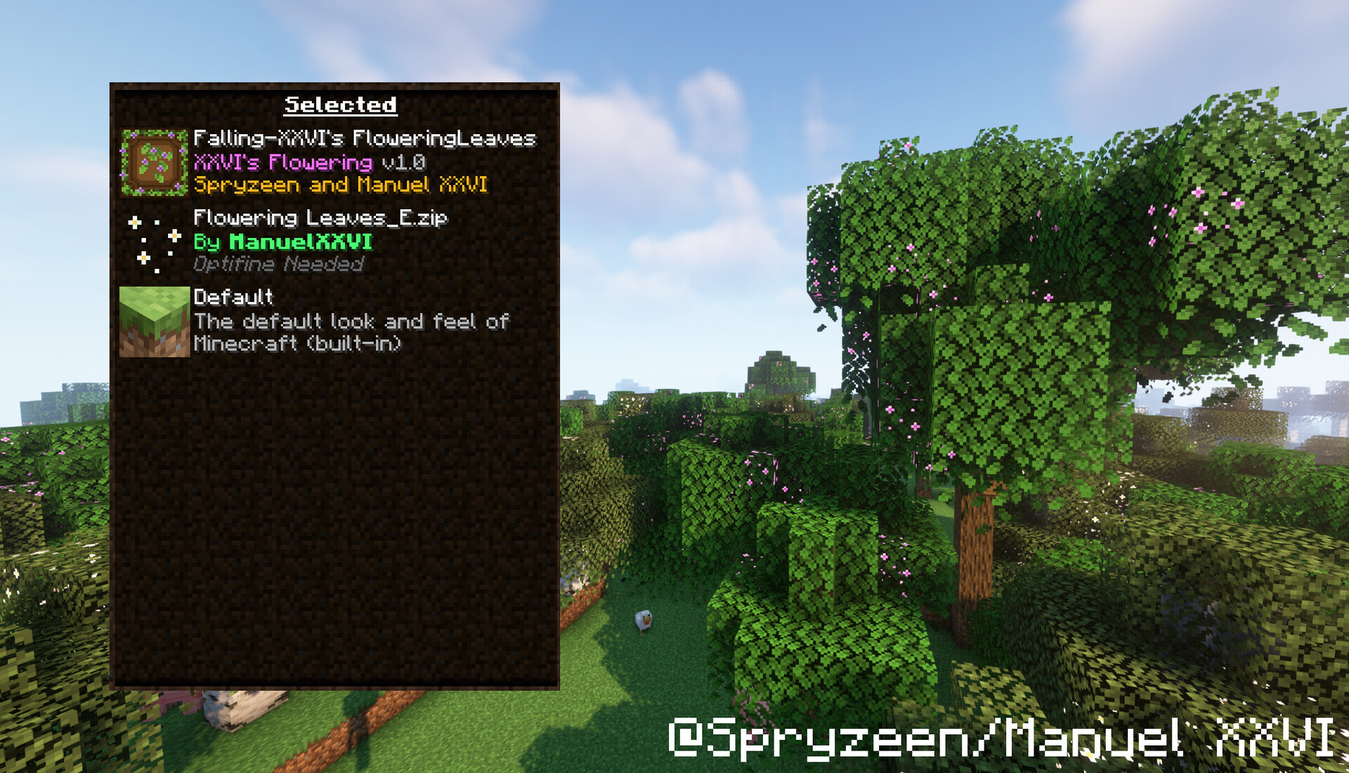 Falling-XXVI Flowering leaves Minecraft Texture Pack
