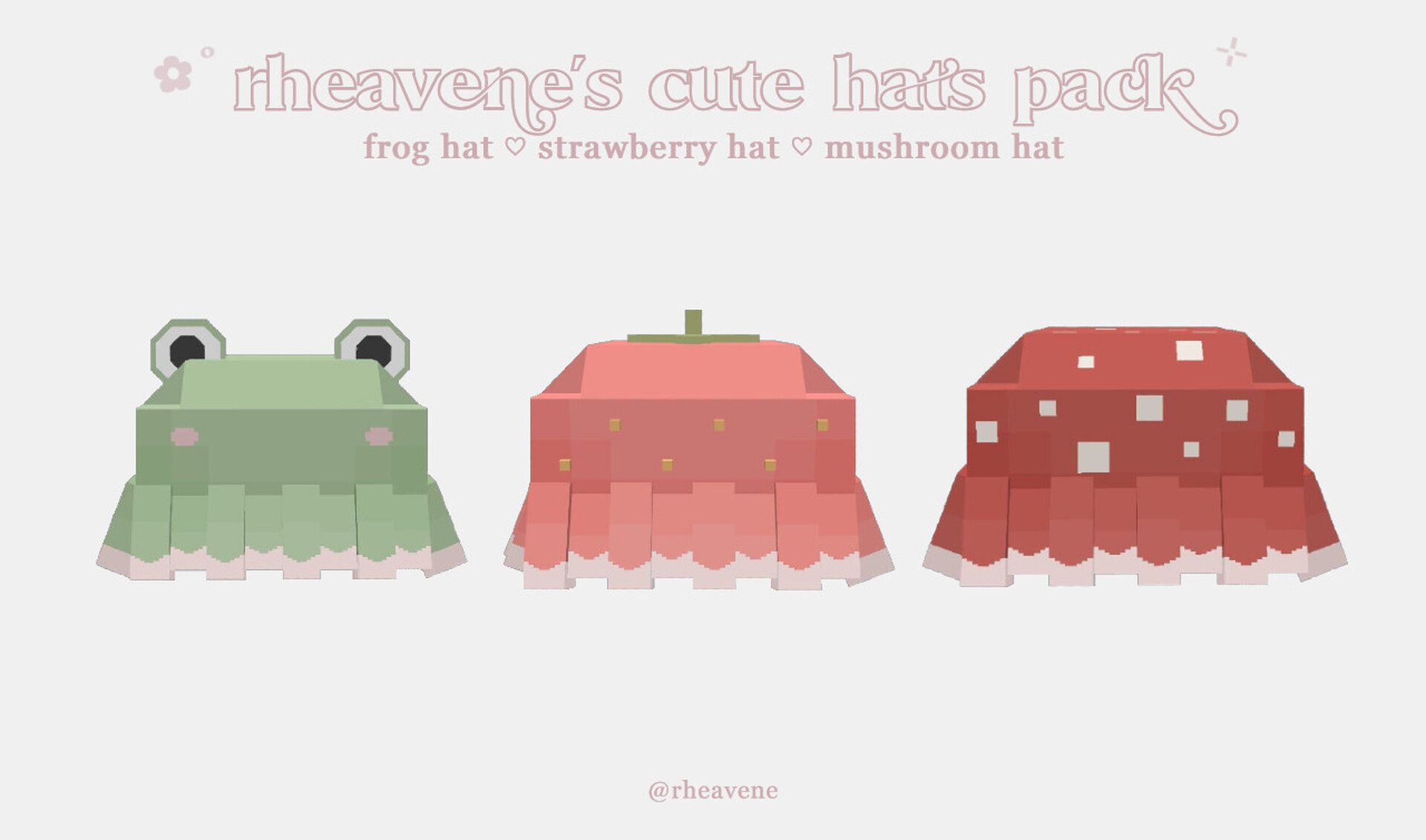 Rheavene's Cute Hats Pack Minecraft Texture Pack
