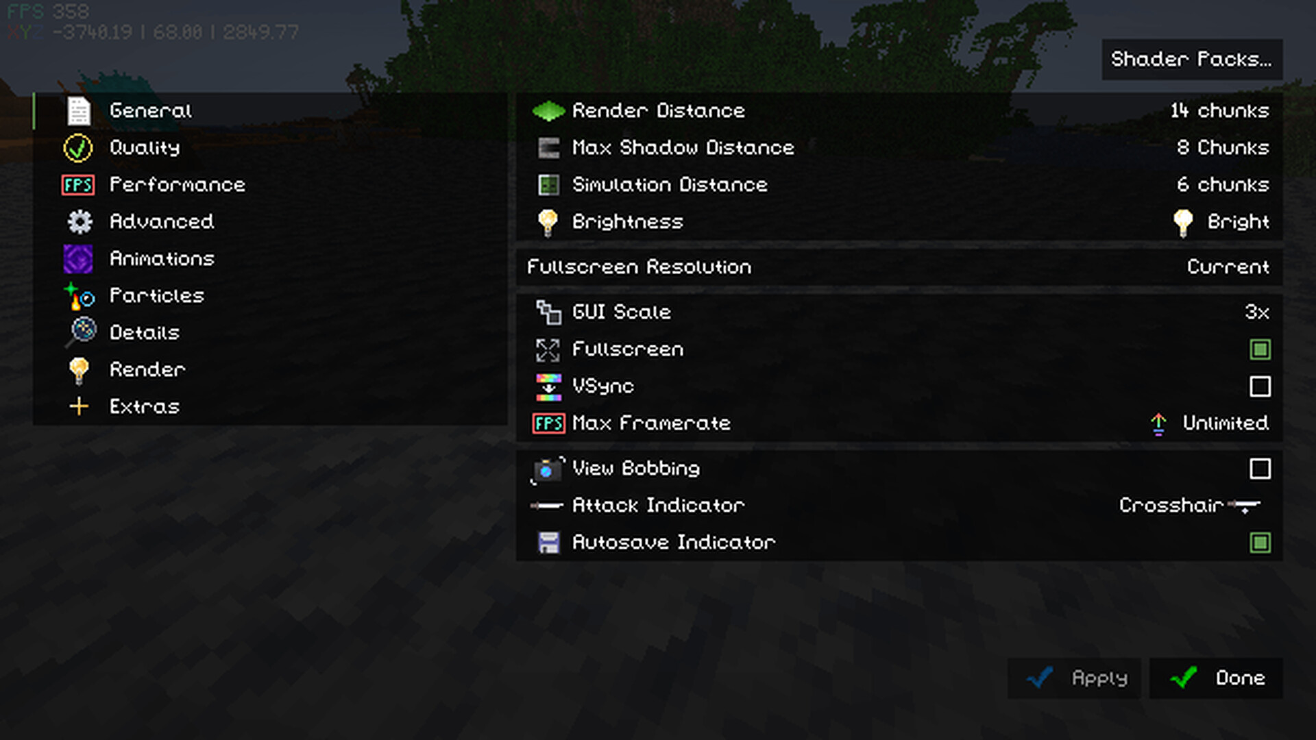 Iconic Options Minecraft Texture Pack