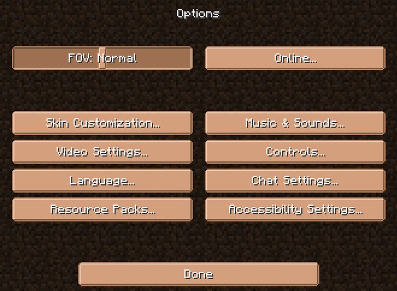 Other buttons Minecraft Texture Pack