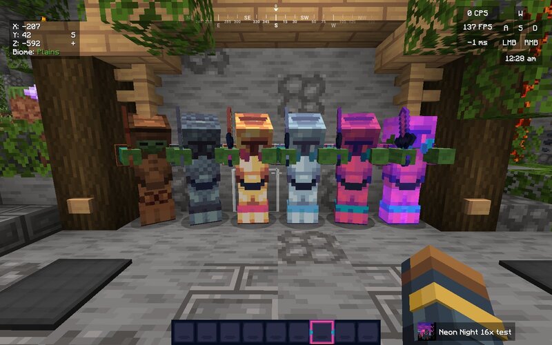 Neon Night 16x by volaxi - 1.8.9 PvP Texture Pack Minecraft Texture Pack