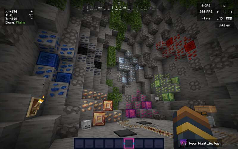 Neon Night 16x by volaxi - 1.8.9 PvP Texture Pack Minecraft Texture Pack