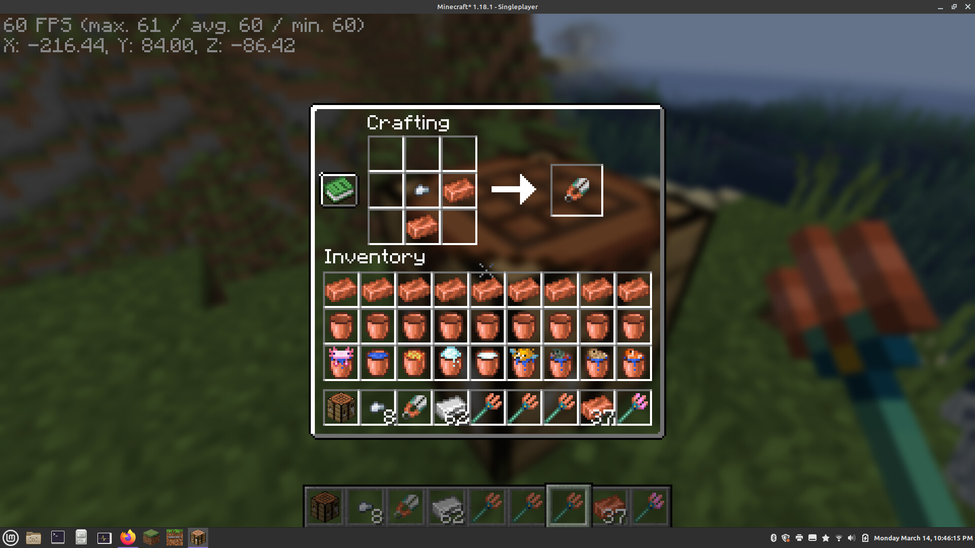 Copper Trident and Shears Minecraft Texture Pack