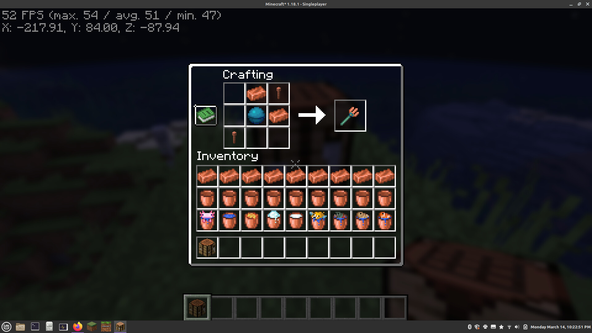 Copper Trident and Shears Minecraft Texture Pack