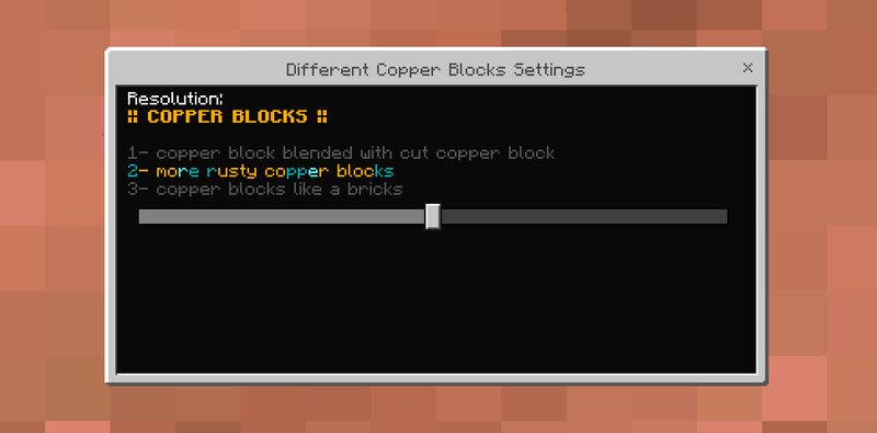 Different Copper Blocks Minecraft Texture Pack