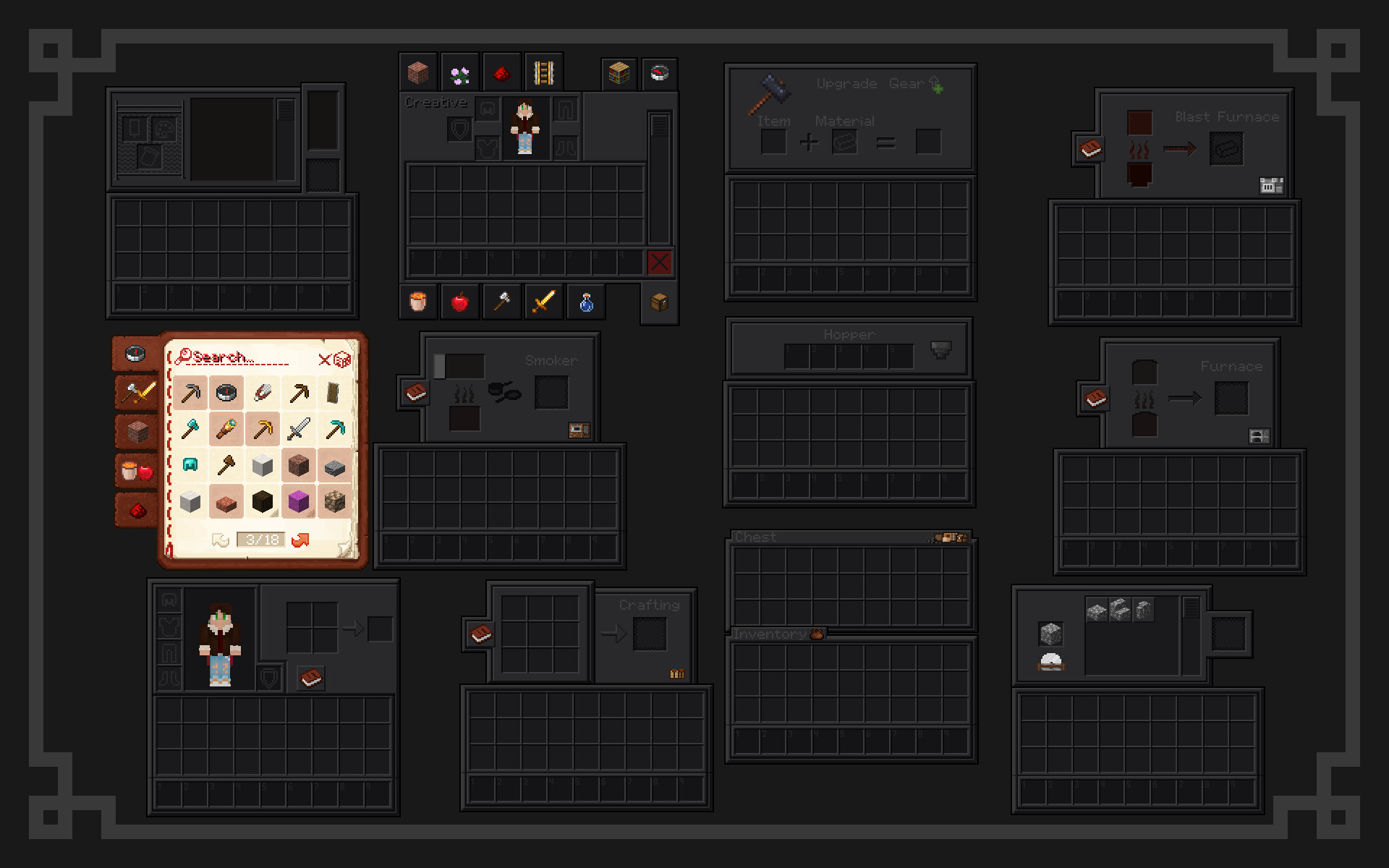 Dark GUI Reimagined Minecraft Texture Pack