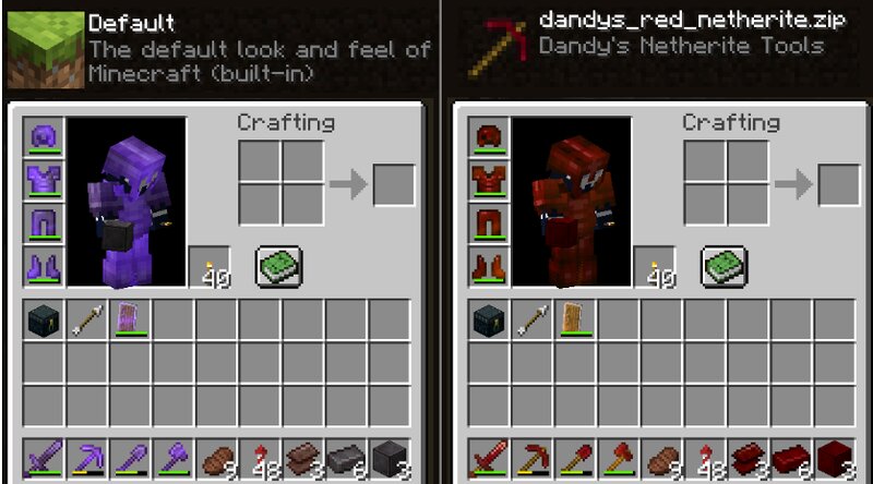 Dandy's Red Netherite Minecraft Texture Pack