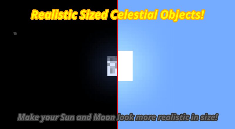 Fixed Sun and Moon Sizes (Celestial Bodies) Minecraft Texture Pack