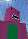 Warden as Barney the Dinosaur Minecraft Texture Pack