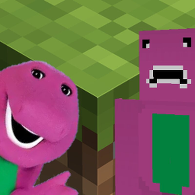 Warden as Barney the Dinosaur Minecraft Texture Pack