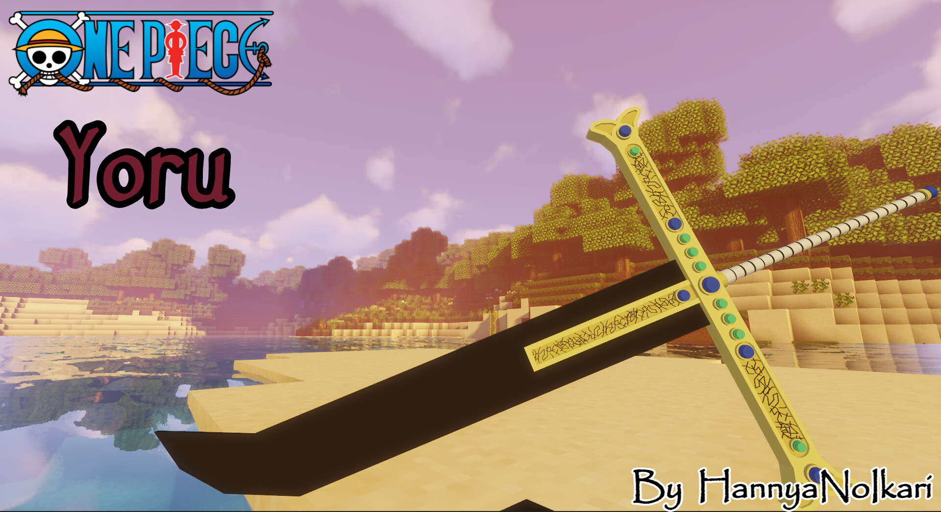 One Piece - Dracule Mihawk's Yoru Sword and Koganata Knife Minecraft ...