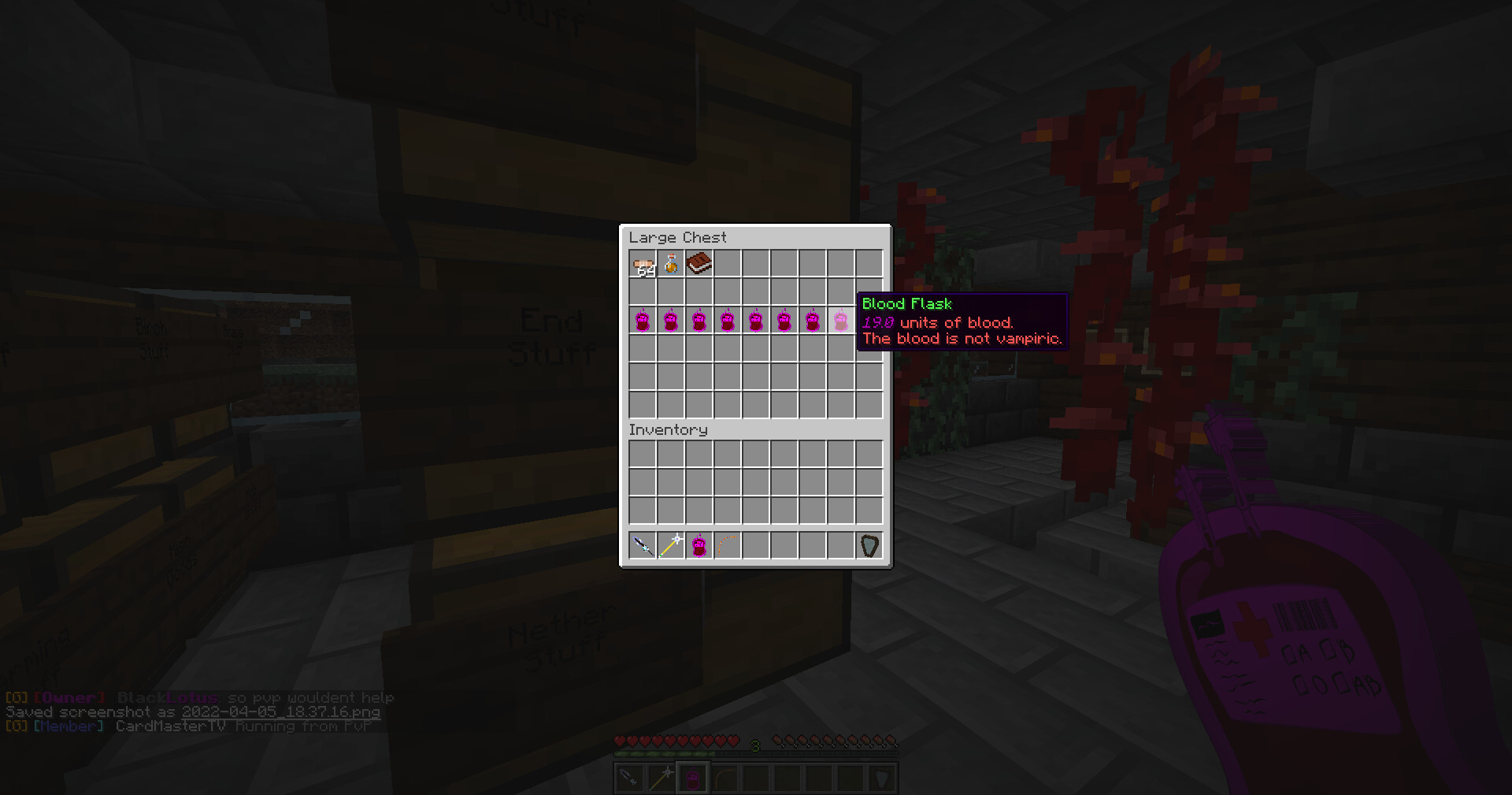 Custom Blood Bags Replace Blood Flasks(for Vampire Servers) Minecraft ...