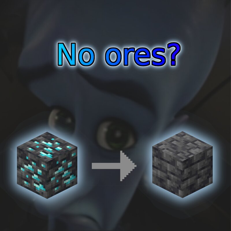 No ores? Minecraft Texture Pack