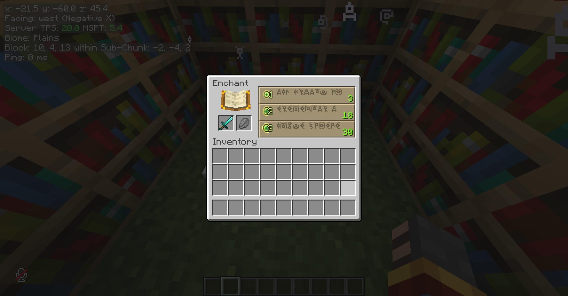 Unown Language (Enchantment Table) Minecraft Texture Pack