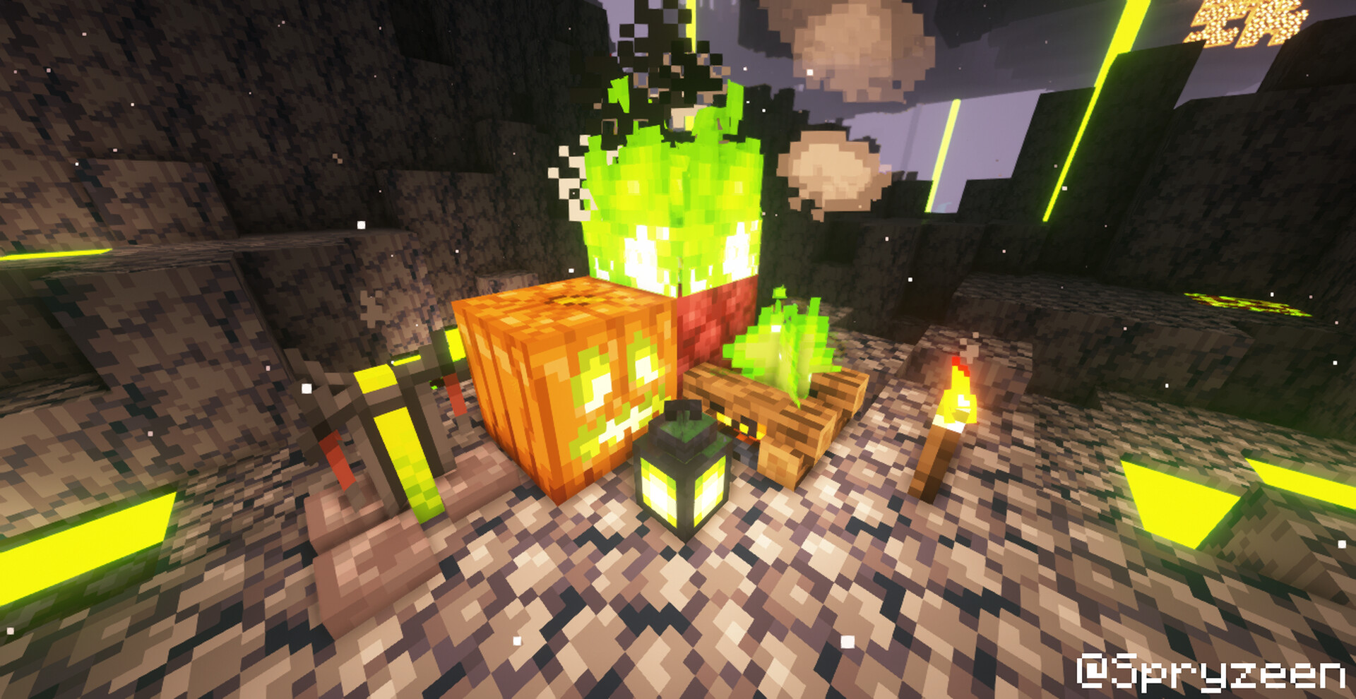 Spryzeen's Colorful lava "fire" ADDON Minecraft Texture Pack