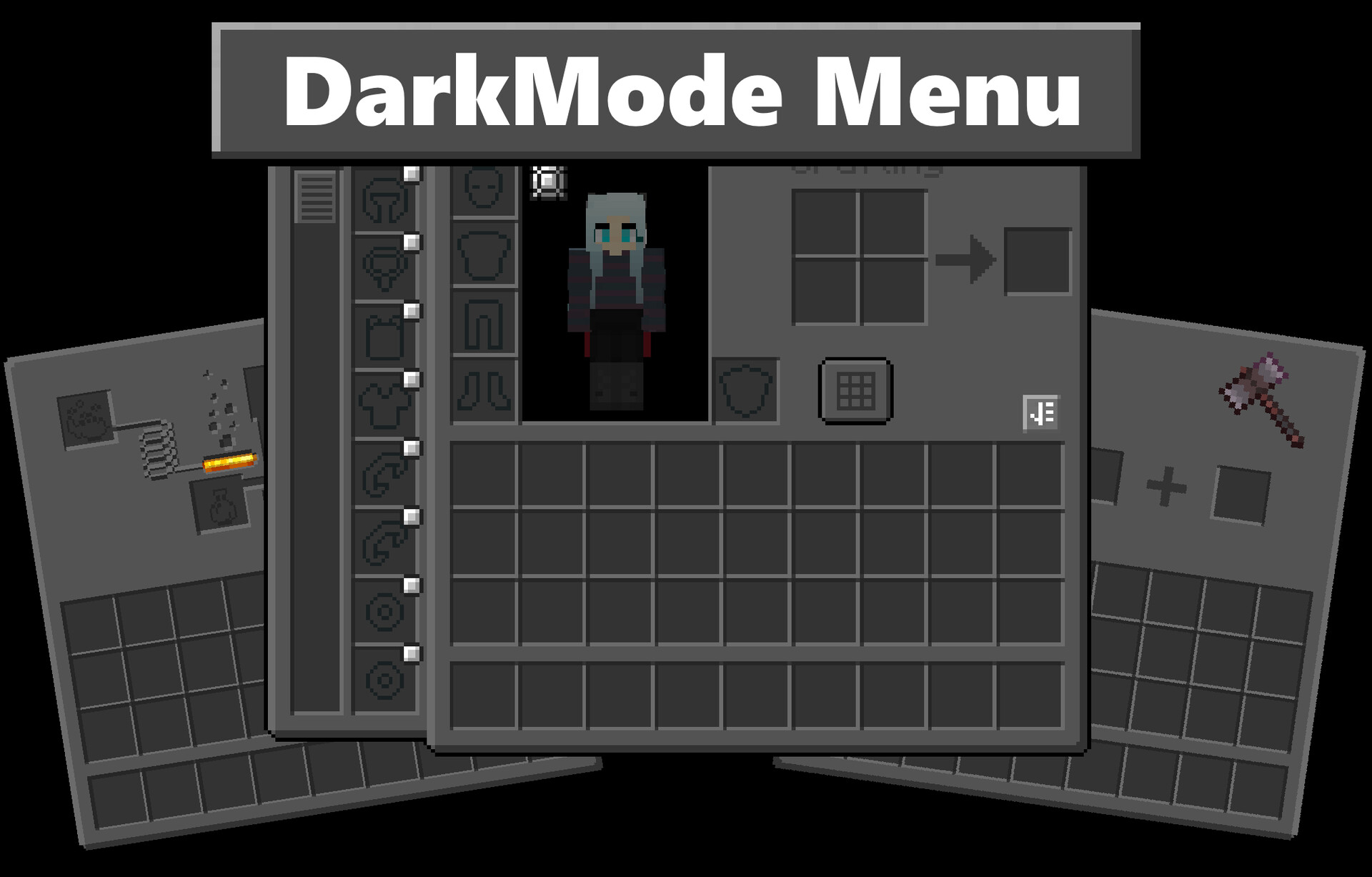 Darkmode Menu Minecraft Texture Pack