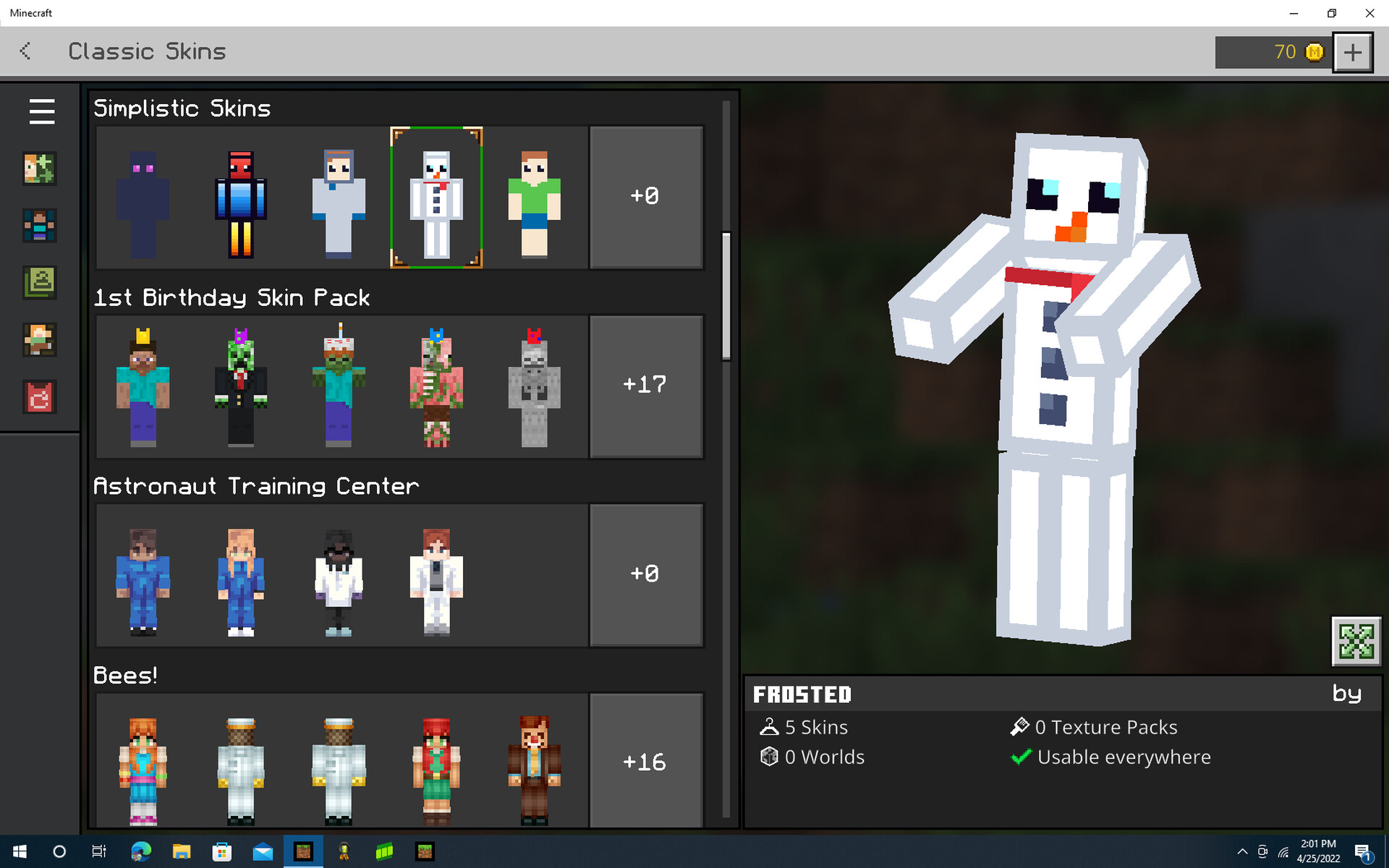 Simplistic Skinpack Minecraft Texture Pack