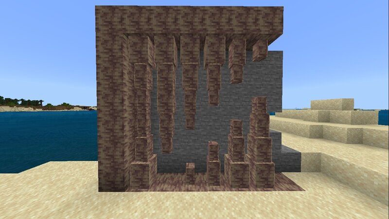 Blocky Dripstone | Bedrock Edition Minecraft Texture Pack