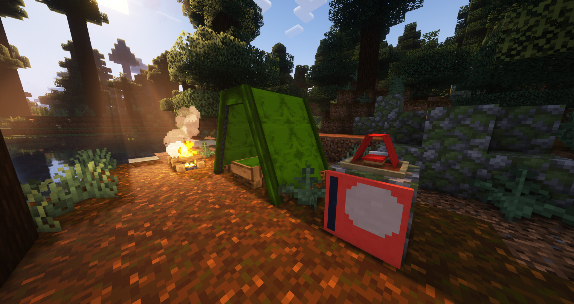 Beds to Camping tent Minecraft Texture Pack