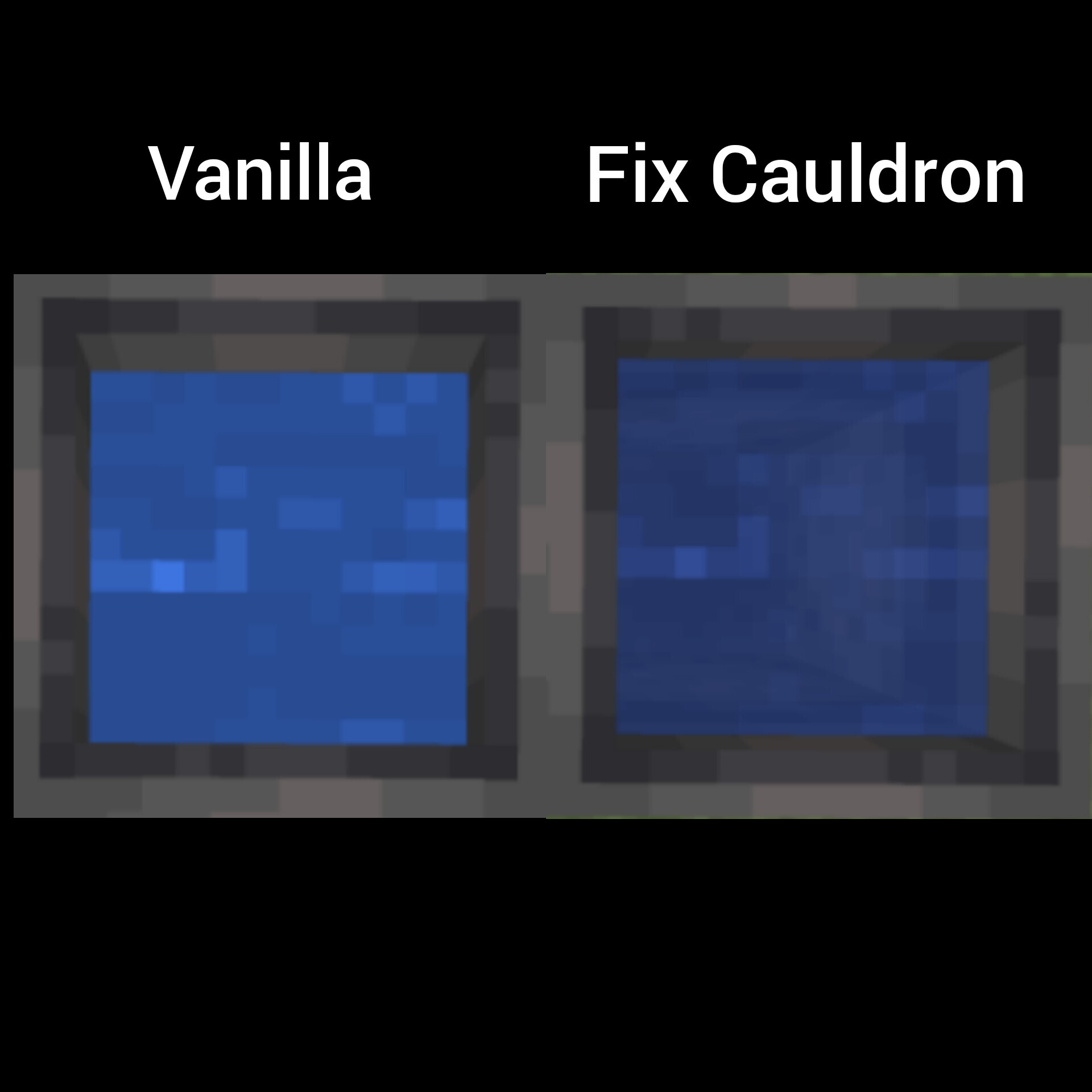 Translucent Water Cauldron Minecraft Texture Pack