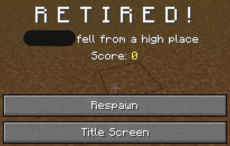 RETIRED! Death Screen Minecraft Texture Pack