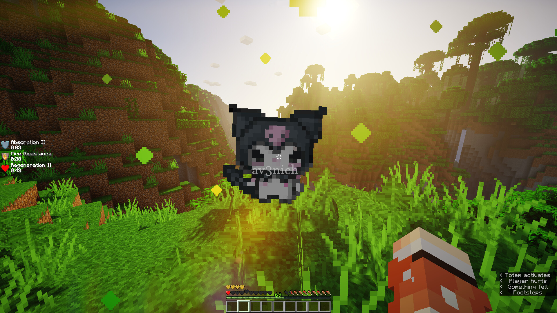 Kuromi Totem of Undying Minecraft Texture Pack