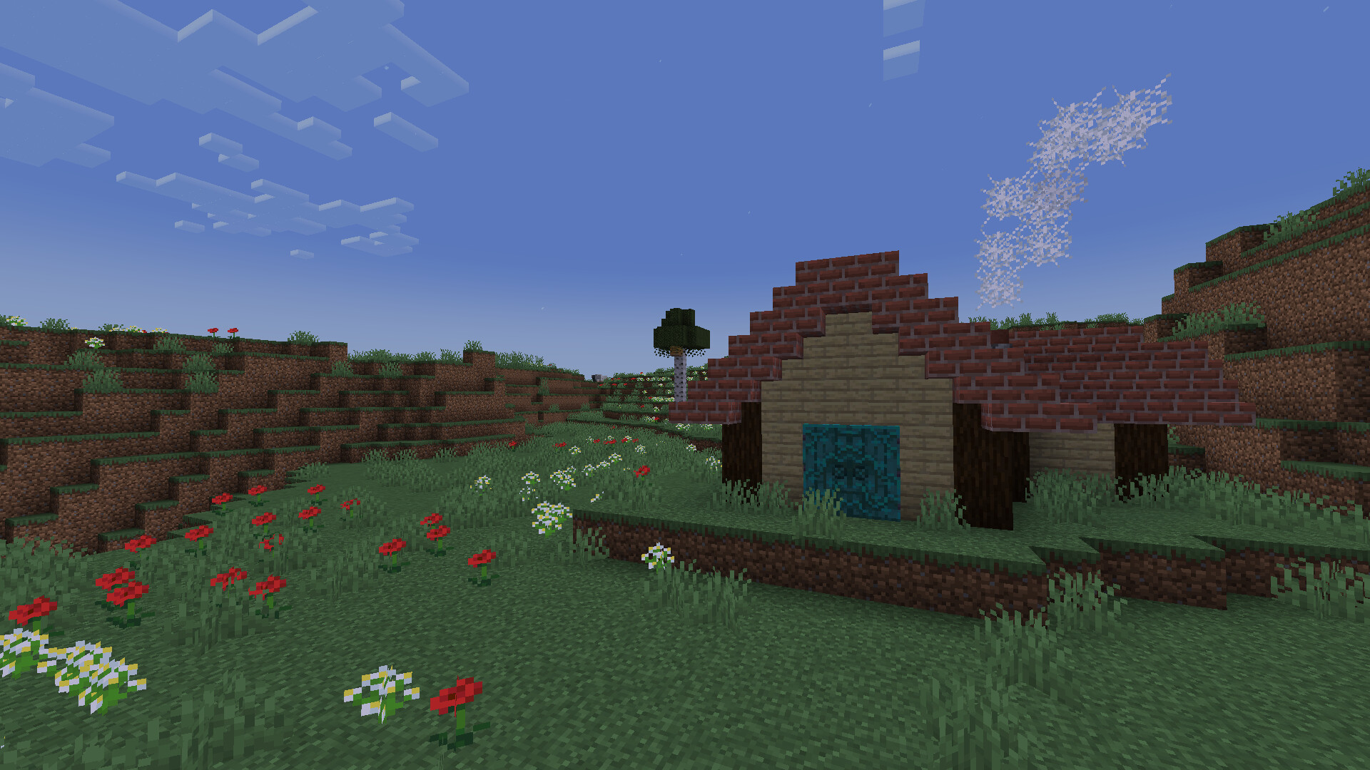 Flowering Warped Doors Minecraft Texture Pack