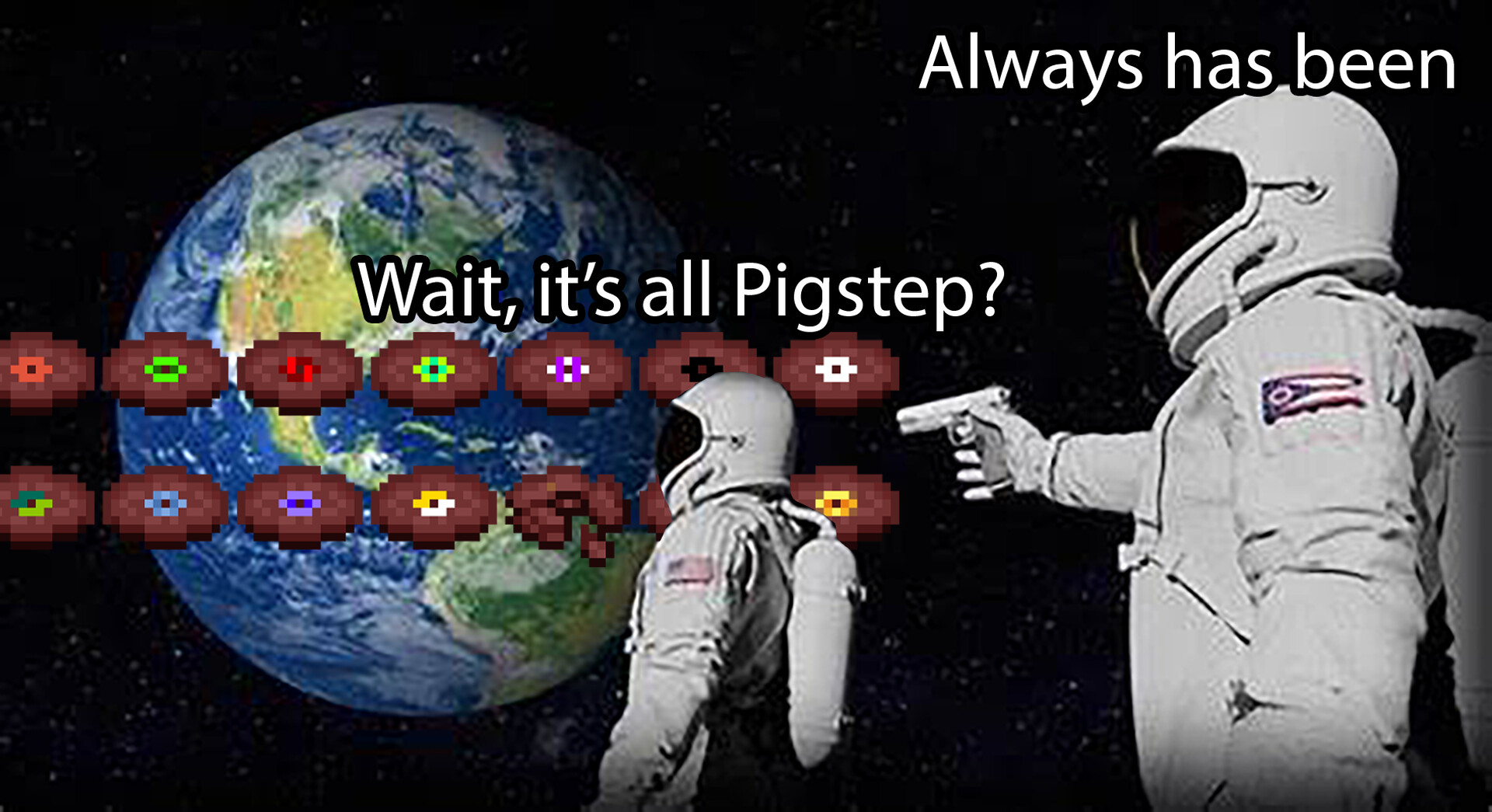 Wait, it's all pigstep? Minecraft Texture Pack