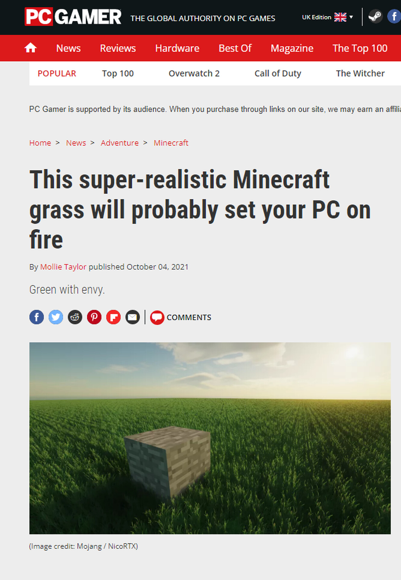 Realistic Grass Minecraft Texture Pack