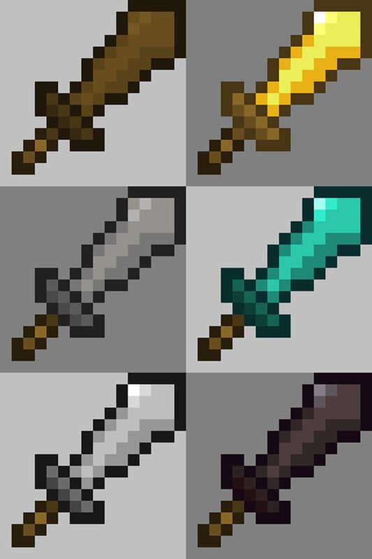 Deltarune Kris' Swords Texture Pack Minecraft Texture Pack