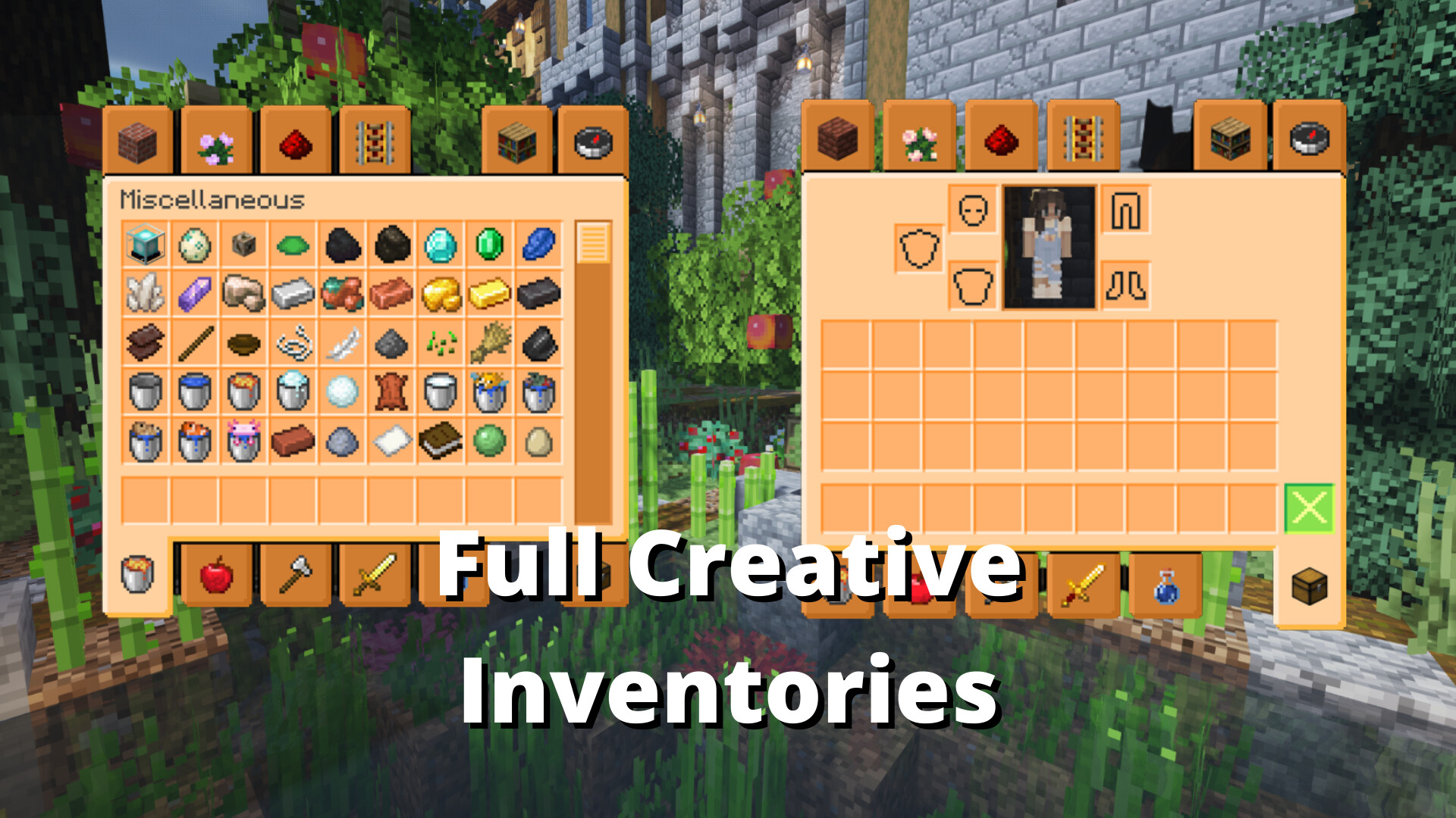 Orange GUI & Hotbar 🍊 Minecraft Texture Pack