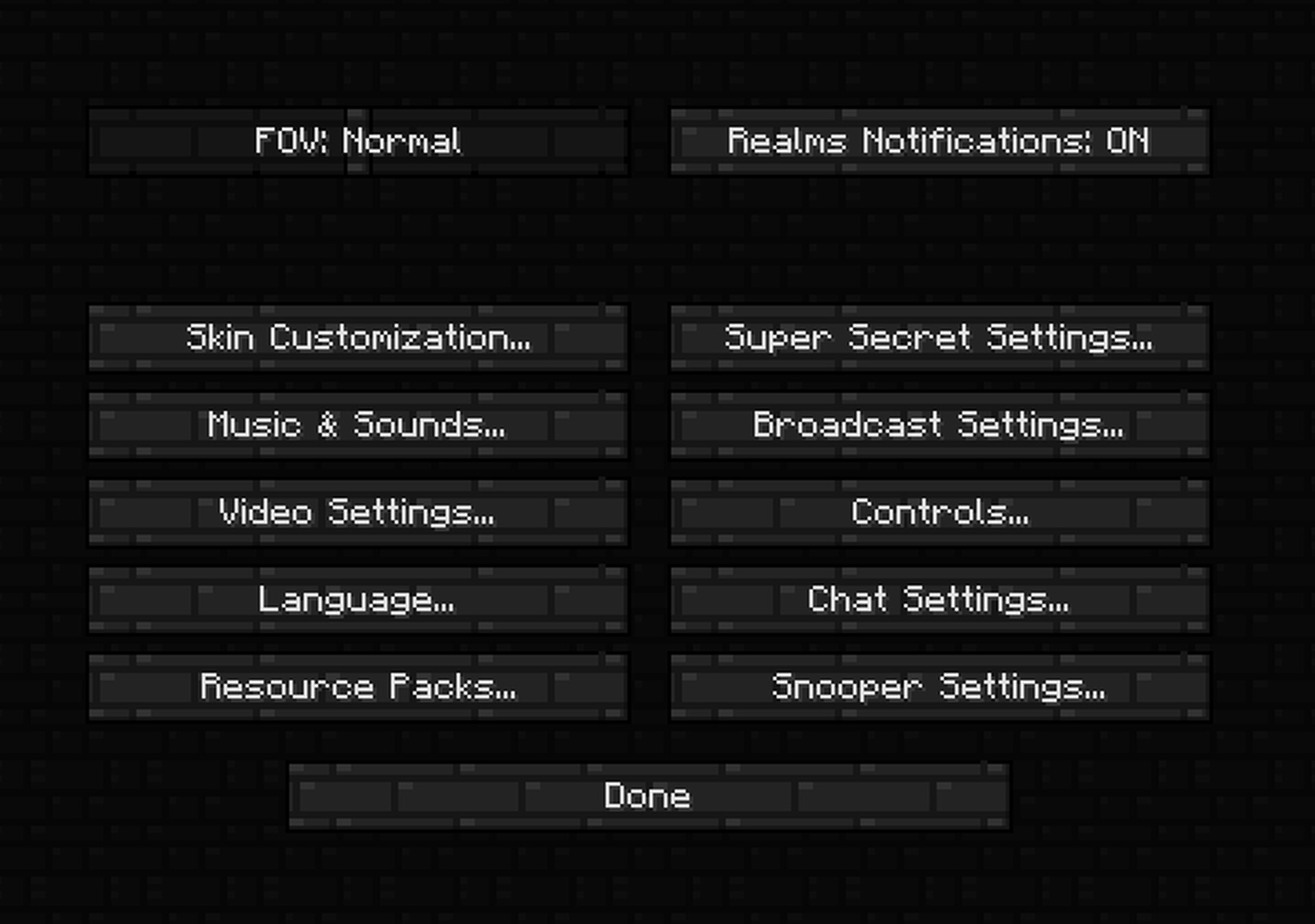 Starry Night GUI Minecraft Texture Pack