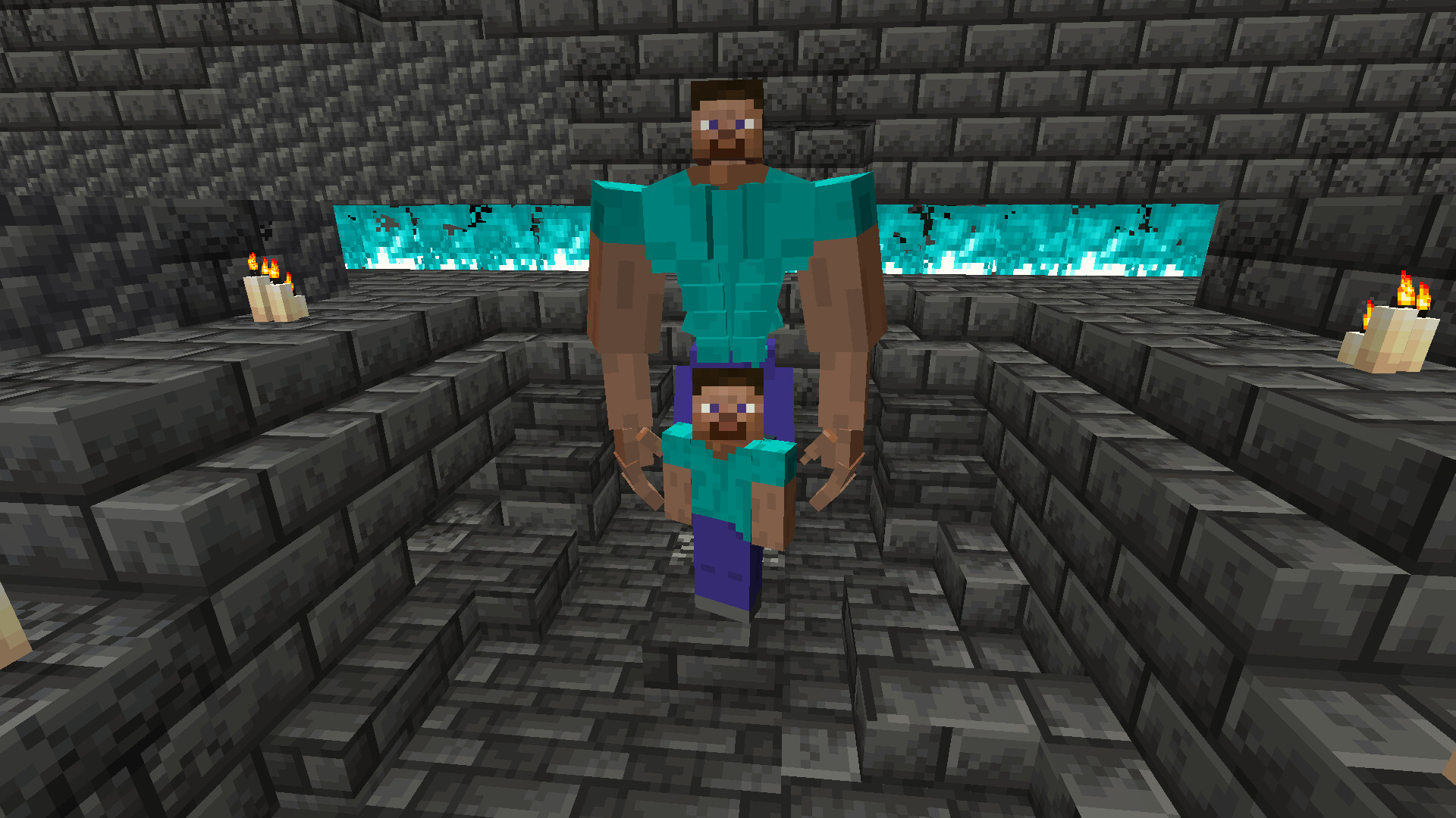 Buff Steve over Warden Minecraft Texture Pack