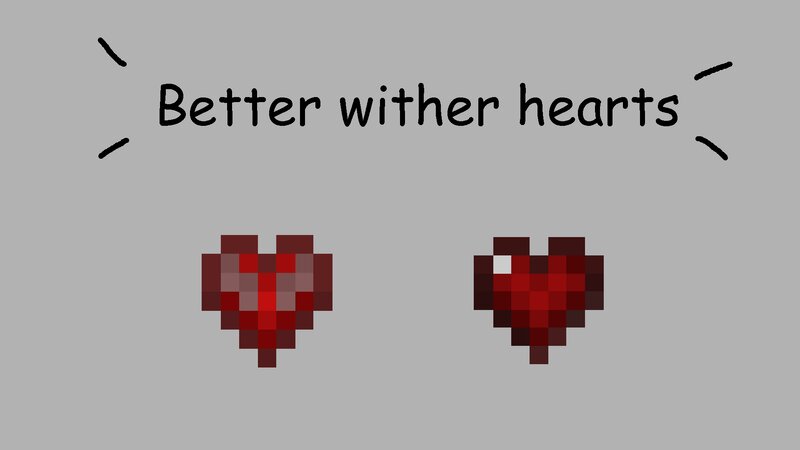 Better wither hearts Minecraft Texture Pack