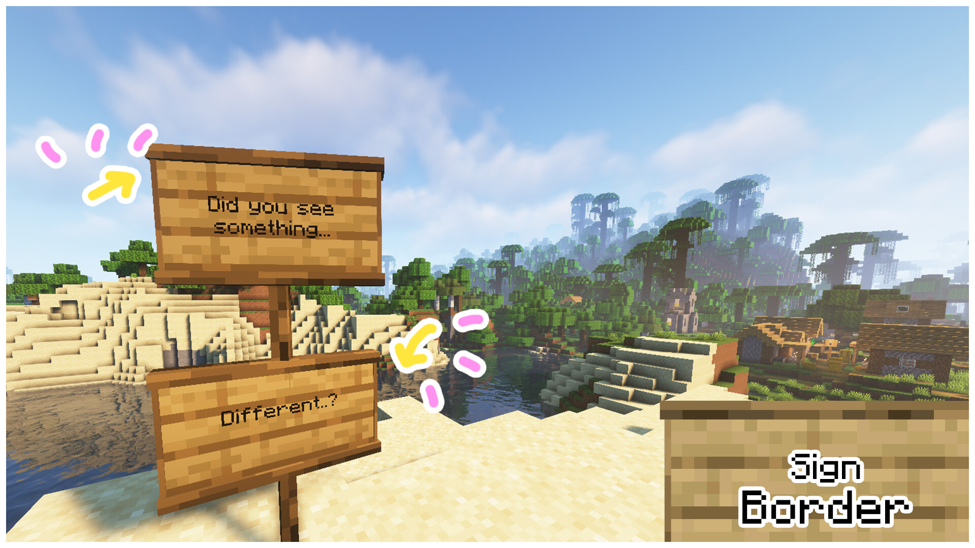 [EBE] Sign+ [V1.0] | 1.14 - 1.19 Minecraft Texture Pack